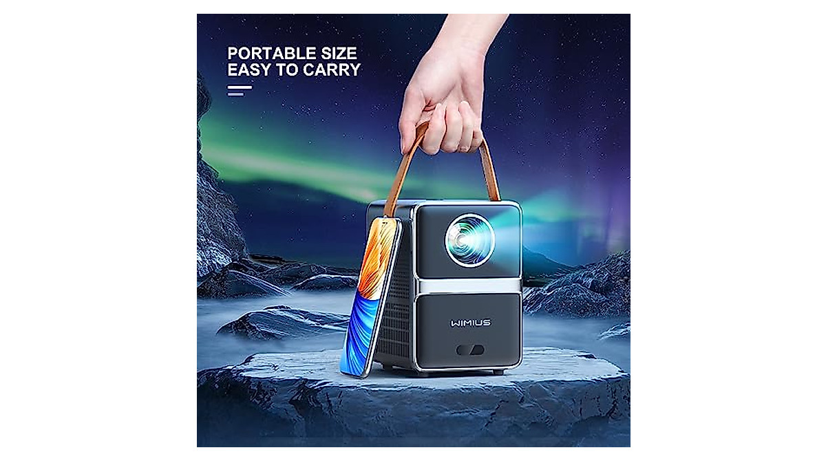 WiMiUS P61 Mini Projector - 1080P Portable with 5G WiFi & Bluetooth