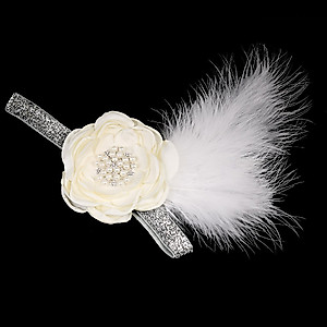 CiaraQ Newborn Baby Photography Props Feather Angel Wings and Rhinestone Headband Set Baby Hair Accessories Photo Prop