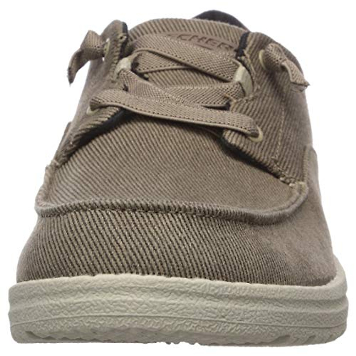 Skechers Men's VOLGO Slip ON Melson Canvas Slip-On Moccasin Shoe, Brown, 12 Medium US