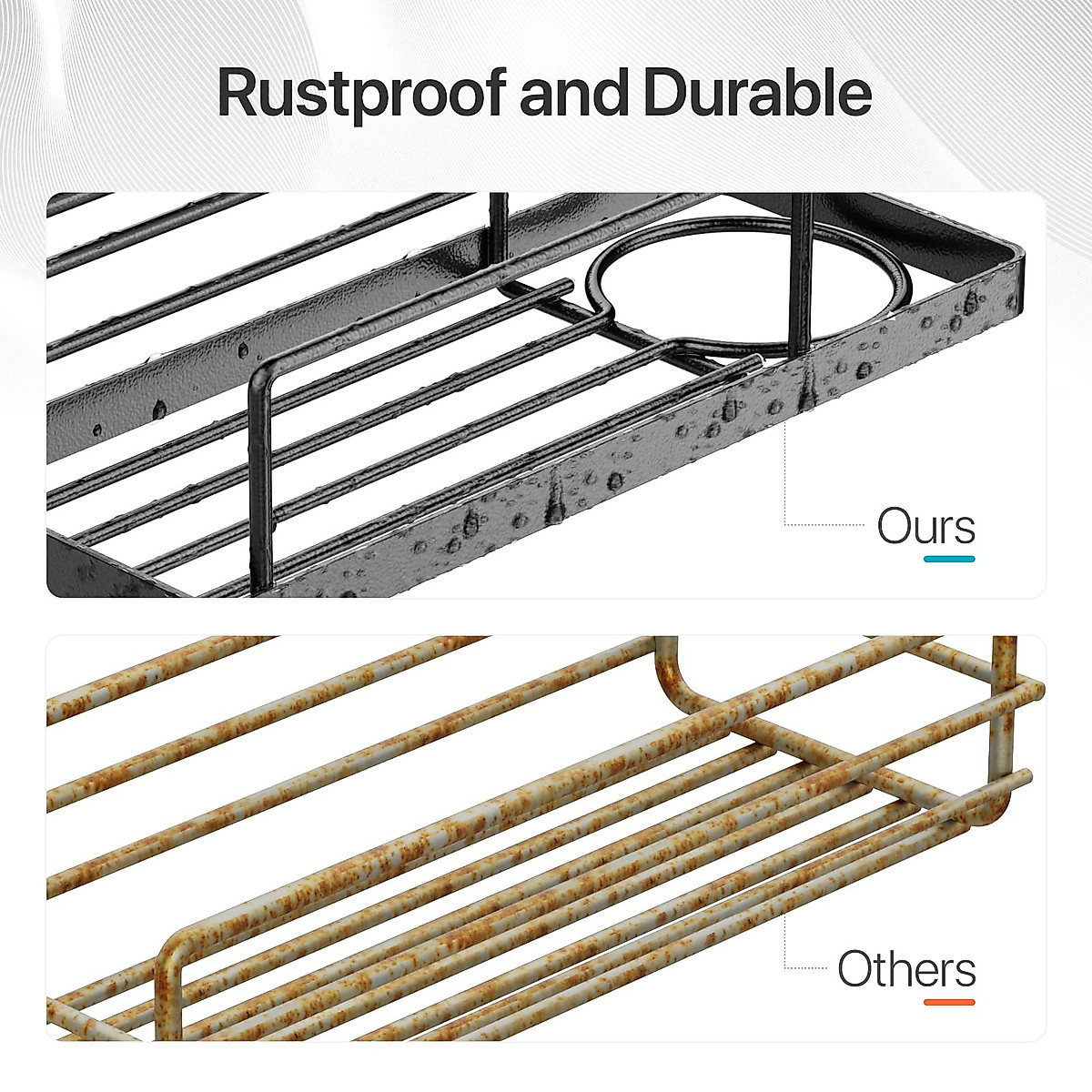 iSPECLE Sponge Holder with Suction Cups, 3-in-1 Sponge Holder for Kitchen Sink, Kitchen Sink Caddy, Dish Sponge Holder for Saving Space, Black