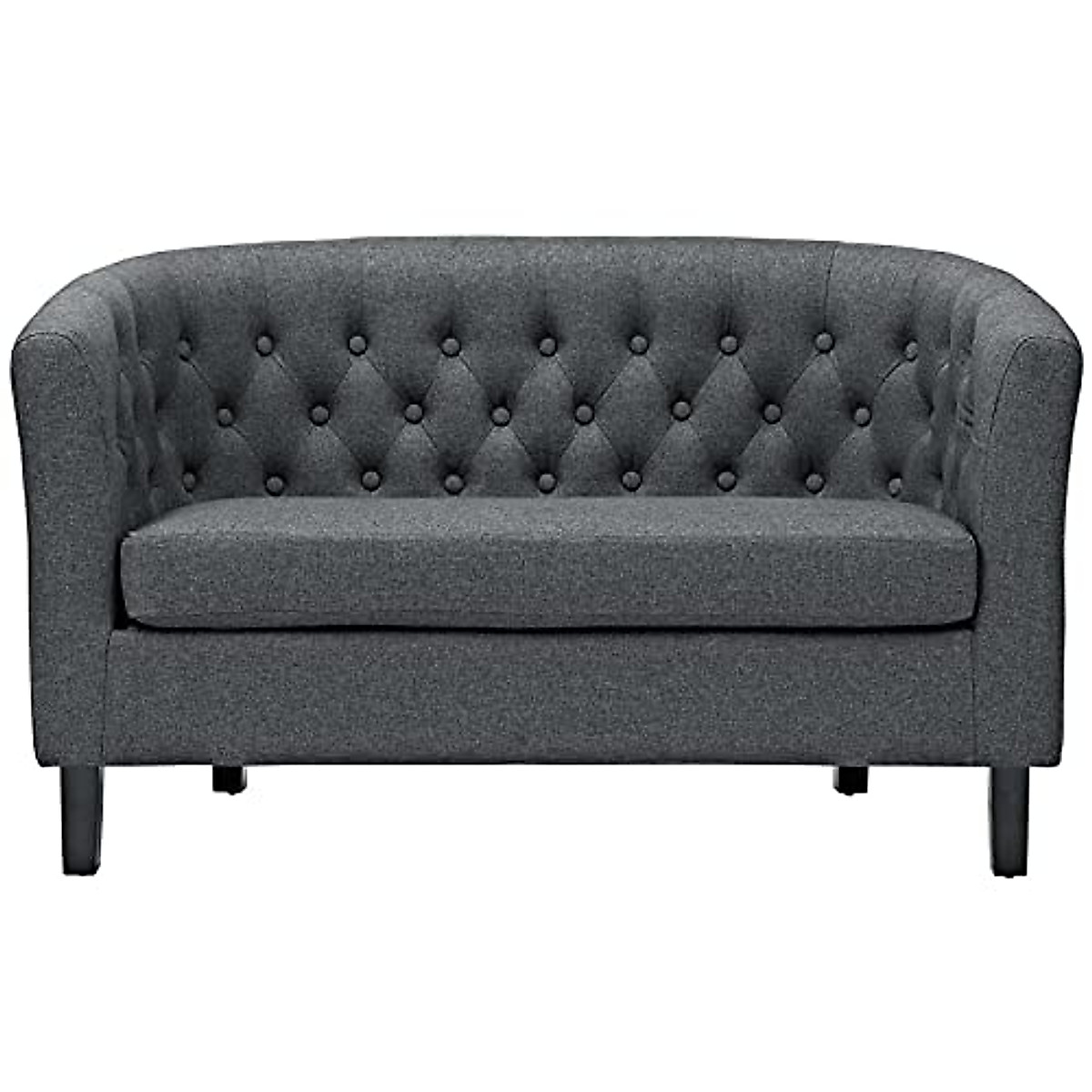 Modway Prospect Upholstered Contemporary Modern Loveseat In Gray