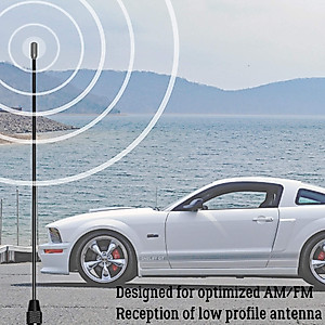 KSaAuto Short Antenna for Ford Mustang GT V6 1979-2009, 8 Inch Mustang Car Antenna Replacement Designed for Optimized AM FM Radio Reception