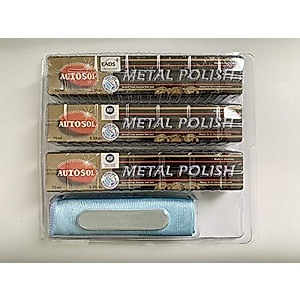 3 Packs Autosol Metal Polish 75ml/3.33oz for Car Metal Kitchen Cleaning Polishing Paste