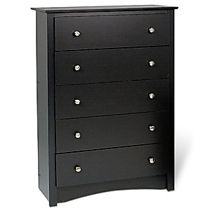 Black Sonoma 6 Drawer Dresser & Black Sonoma 5 Drawer Chest