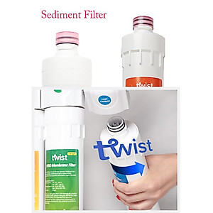 11 inch AQUAVI Twist Sediment Water Filter for Reverse Osmosis RO System Quick Connect Replacement or Add-on, Improve Water Taste