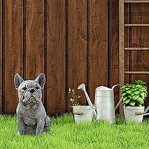 AUSUKY Dachshund Weiner Dog Doorstop Statue Garden Decor Resin Crafts Home Sculpture (French Bulldog)