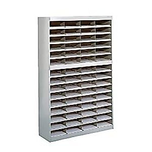 Safco Products 9231GRR E-Z Stor Literature Organizer, 60 Letter Size Compartments, Gray