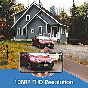 ROCK WiFi Camera Outdoor, 1080P Battery Powered AI Motion Detection, Bullet Surveillance Cameras for Home Security System with Siren Alarm, Night Vision, Waterproof Cloud/SD