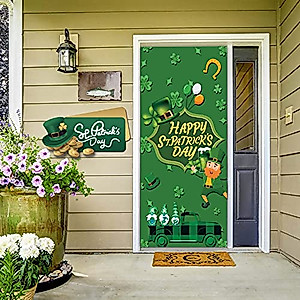 Happy St Patrick's Day Door Banner Irish Luck Day Saint Patrick's Day Party Indoor Or Outdoor Decor Door Banner 72.8 x 35.4inch