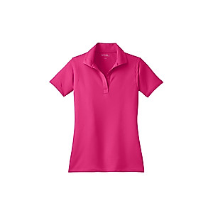 SPORT-TEK Women's Micropique Sport Wick Polo L Pink Raspberry
