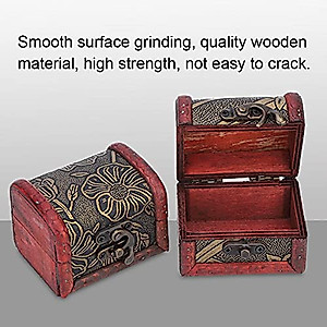 ZZYINH AN207 2Pcs Handcrafted Wooden Vintage Jewelry Storage Box Delicate Candy Box Jewelry Collection Necklace Bracelet Ring Holder Case New Small Jewelry