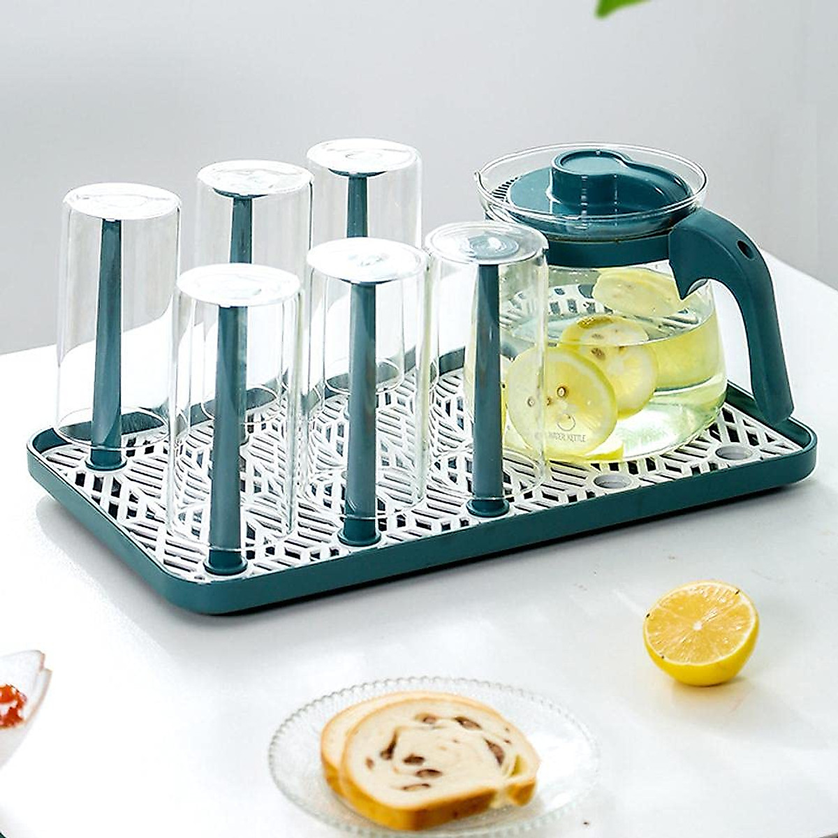 TOPINCN Cup Drying Rack, Bottle Drying Rack Stand Cup Drying Rack with Drain Tray Mug Tree Holder Bottle Drainer Stand for Kitchen (#2)