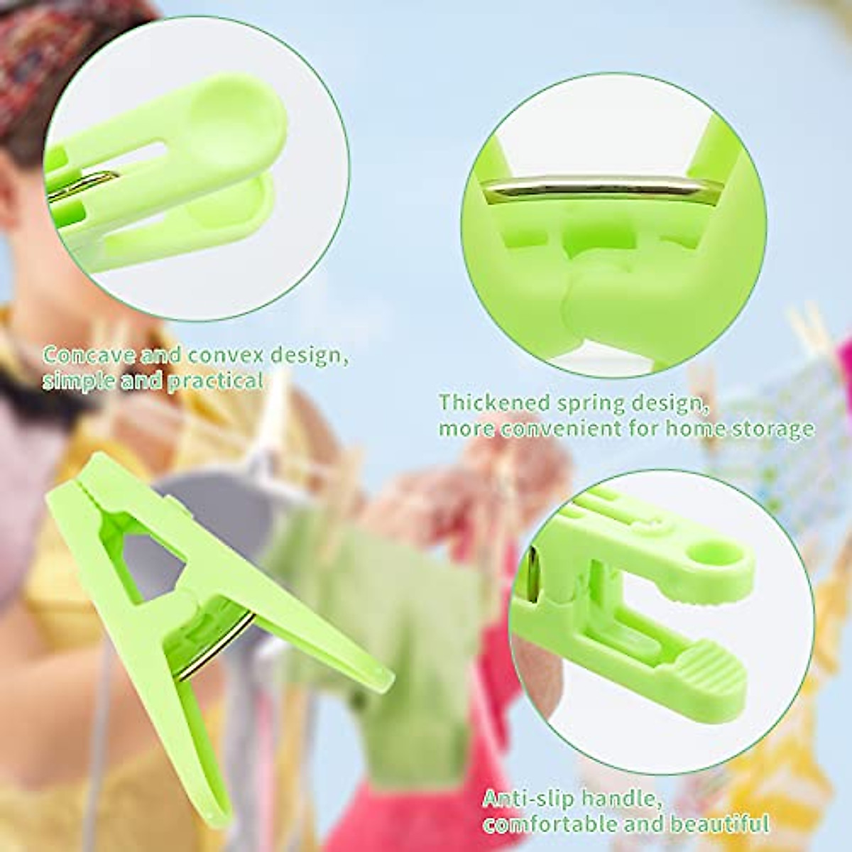 56 PCS Clothespins Plastic Colorful Small Clips, 8 Bright Colors Clothes Drying Line Pegs Mini Clothes Pins Clothesline Crafts Photos Paper Picture Towel Clips Clothes Pin （8 Colors）