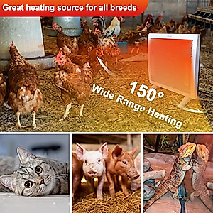 Clawsable Large Dog House Heater with Thermostat, Graphene Pet Heater for Dog, Warm Enough for Multi-Dogs, Pet Warmer w/ 2 Heating Mode (400/800W), Electric Heater Warmer for Chicken Coop Dog Cat Cage