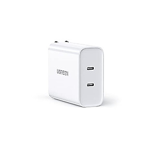 UGREEN 36W Dual Ports USB C Wall Charger - 2-Port Fast Charger USB-C Power Adapter Compatible for iPhone 13/13 Mini/13 Pro/13 Pro Max/12/12 Pro Max, iPad Mini/Pro, Pixel, Galaxy Note20/S20
