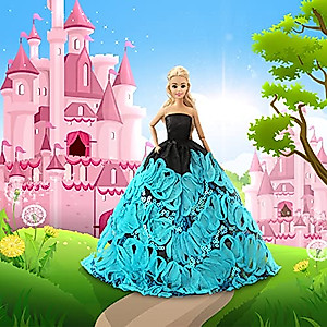 ZITA ELEMENT Lot 5 Handmade Fashion Party Dress Outfit for 11.5 Inch Girl Doll Clothes Xmas Gift- Random Style.