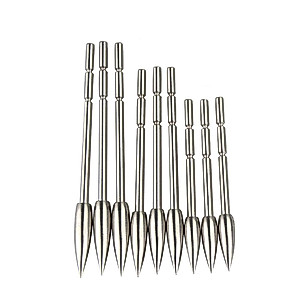 SHARROW 30pcs Archery Insert Arrowhead Stainless Steel Broadheads 80grain 100grain 120grain Arrow Tips for ID 3.2mm Carbon Arrows Shaft (80grain)