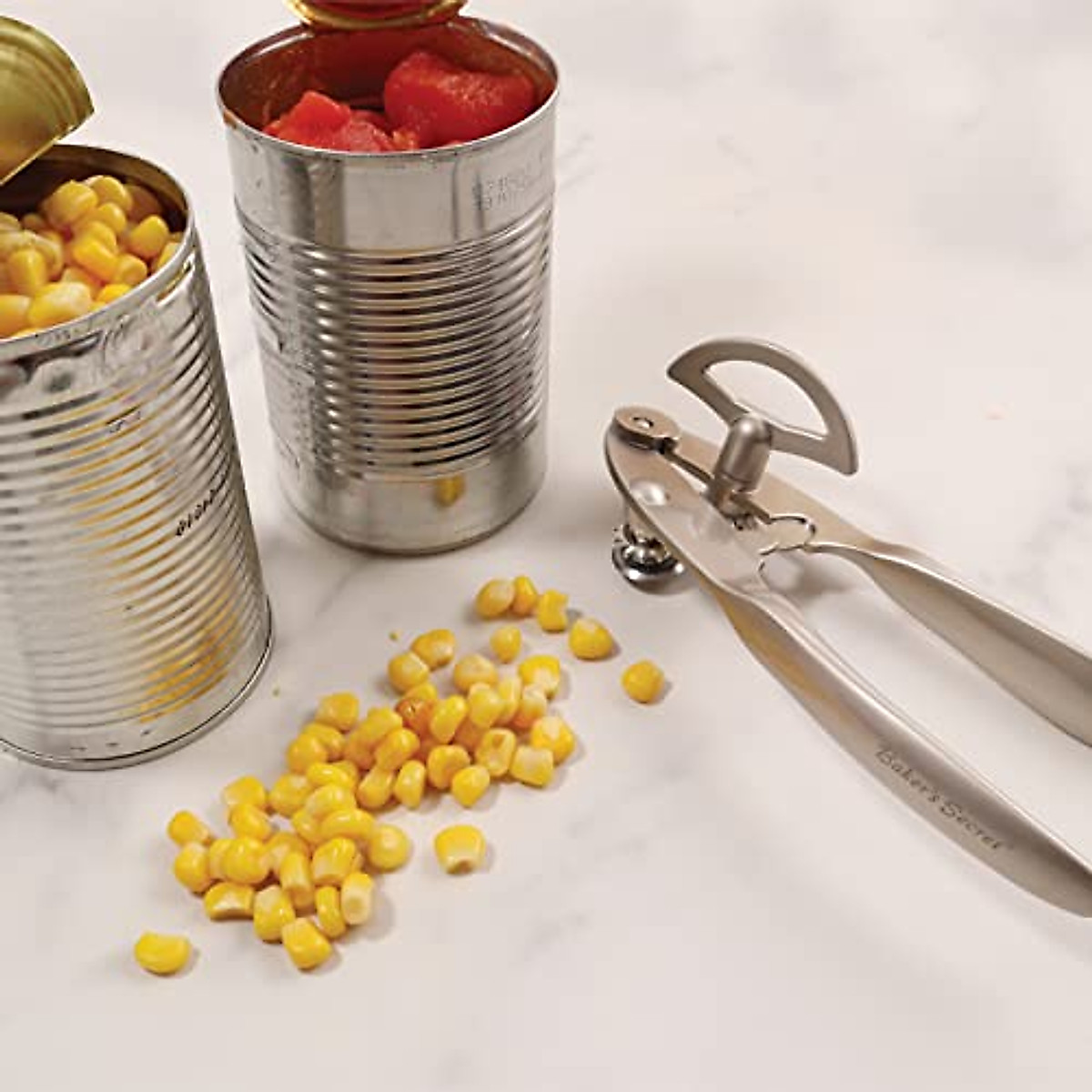 Baker's Secret - Can Opener Stainless Steel Heavy Duty Tin Can Opener