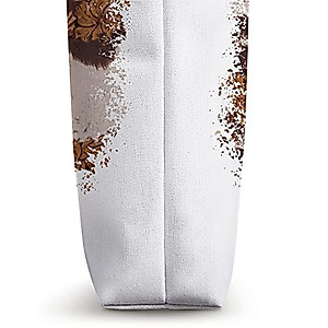 Cute Cow Print Decor Sunflower Country Boho Western Bull Tote Bag