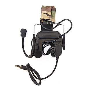 Armorwerx Open-Ear Hybrid Electronic Hearing Protection Earmuffs & Communication Headset (Black)