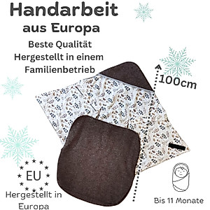 Swaddyl Baby Swaddle Hooded Blanket I Stroller I carseat Blanket I Newborn Babies I Winter (Dots)