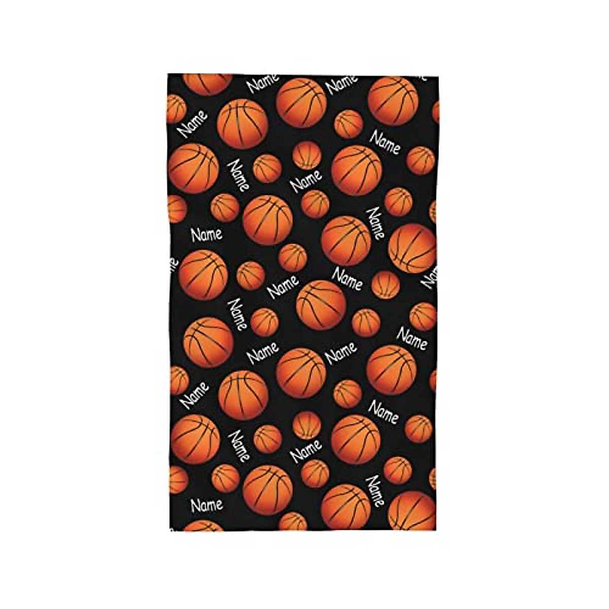 PAMIBERBI Custom Hand Towel with Name Personalized Basketball Towels Microfiber Soft Face Towels Highly Absorbent Washcloths Hotel Bathroom Shower Spa Swim Fingertip Towels 27.5 x 16 in