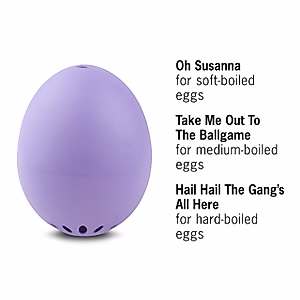 BeepEgg Basic Purple – Egg Timer for Boiling Eggs – Musical Egg Cooker for Soft, Medium, Hard Boiled Eggs – Food Safe – Singing Floating Egg Timer – Egg Cooker for 3 Levels of Doneness - Brainstream