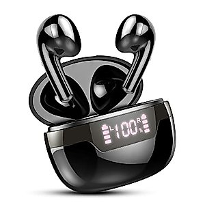 Wireless Earbud, Bluetoth 5.2 Headphones IP7 Waterproof in Ear Earphones with LED Power Display, Stereo Sound Bluetoth Earbud with Built in Mic, 8H Single Playtime and Type-C Fast Charging Case