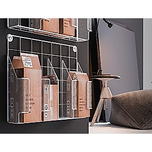 Home Intuition Wall Mount Kitchen Wrap Organizer Rack Cabinet Pantry RV Campers, White