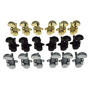 Wilkinson Locking Tuners 3x3 Full Size Locking Guitar Tuners Tuning Keys Pegs Guitar Machine Heads for Les Paul or Acoustic Guitars Chrome