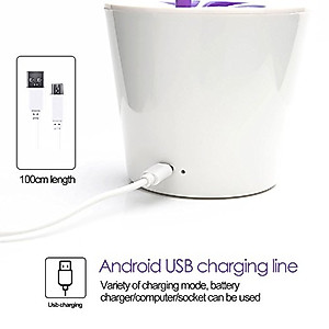 iEGrow Kids Desk Lamp for Rooms, Cute Desk Lamp USB Charging Desk Lamp with Pen Holder for Home Study ( Purple )