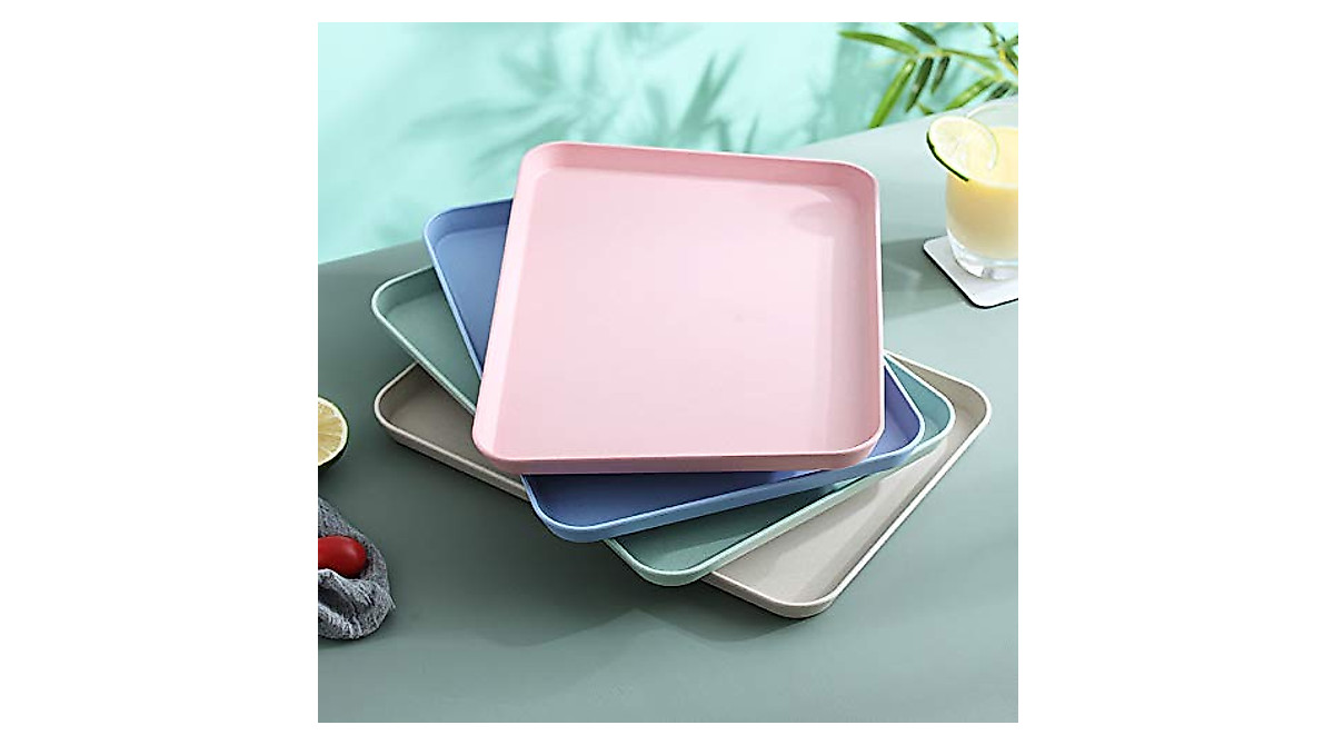 Unbreakable Pink Dinner Tray for Indoor & Outdoor Use | Eco-Friendly ...