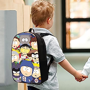 Lesome 3-Piece School Backpack,South North Park Backpack Boys Girls School Bag Back to School Supplies with Lunch Box and Pencil Case