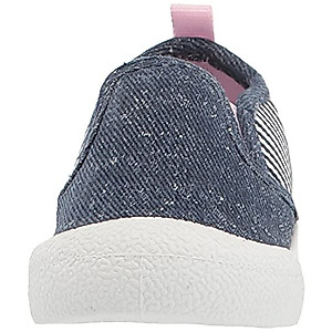OshKosh B'Gosh Girls Ezma Slip-On Shoe, Navy/White, 10 Toddler