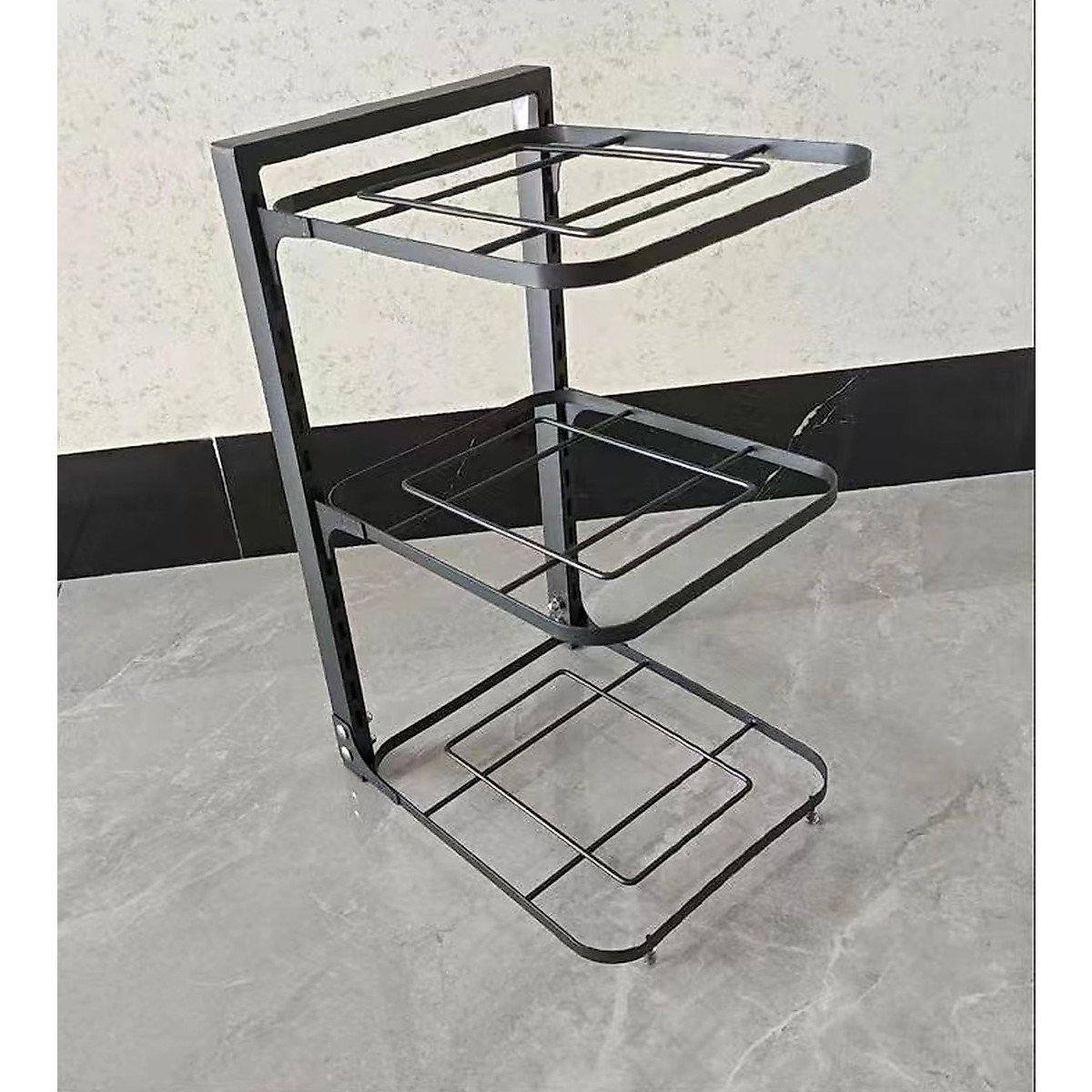 Pot and Pan Organizer for under Cabinet Baking Pan Organizer Rack Pot Rack Pot Organizer Pot and Pan Rack Pan Storage Pot Lid Pan Holder under Sink For Kitchen Organization (3 Tier)