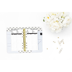 Personal Debt Repayment Planner Insert Refill, 3.74 x 6.73 inches, Pre-Punched for 6-Rings to Fit Filofax, LV MM, Kikki K and Other Binders, 30 Sheets Per Pack