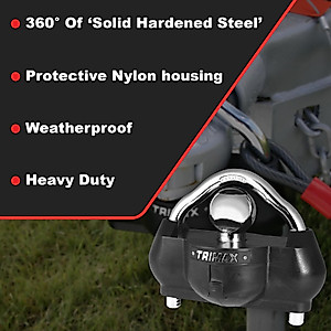 Trimax UMAX100 Premium Universal Dual Purpose Coupler Lock , Black