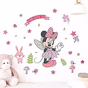 Minnie Mouse Wall Stickers Vinyl Decals Kids Girls Nursery Baby Room Decor