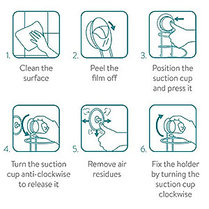 Navaris Hair Dryer and Flat Iron Holder - Suction Cup Wall Mount Blow Dryer and Straightener Mounted Storage Organizer for Bathroom - Stainless Steel