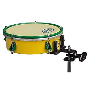 Pearl Brazilian Percussion Tamborim, Yellow, Green and Blue, 6" (PBT60C)