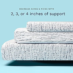 ViscoSoft 3 Inch Memory Foam Mattress Topper Queen - Select High Density Ventilated Mattress Pad - Removable Bamboo-Rayon Cover