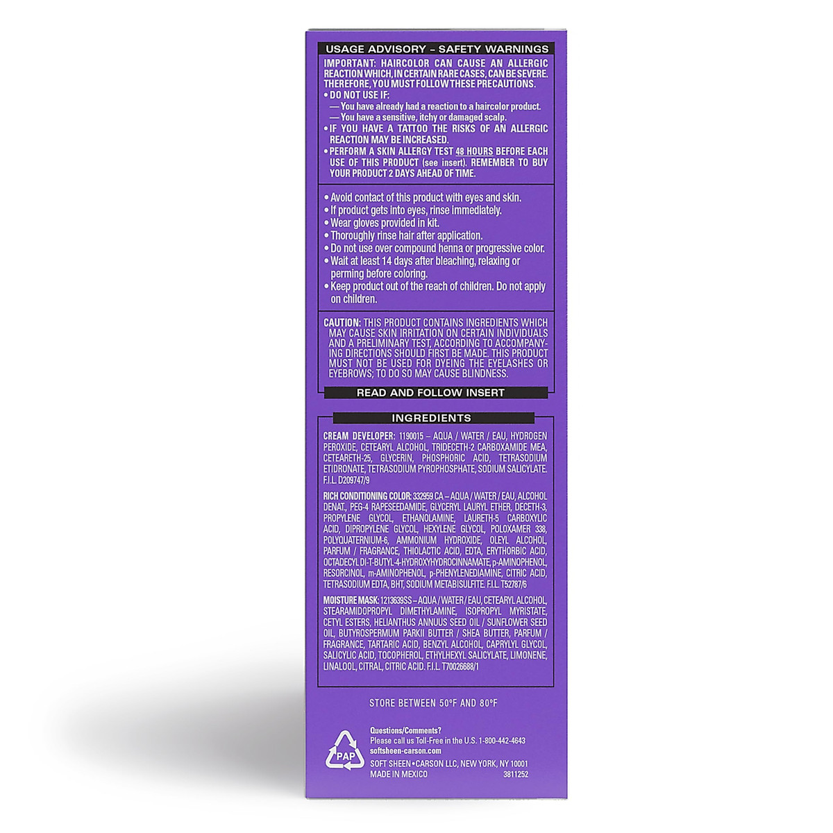 SoftSheen-Carson Dark and Lovely Fade Resist Rich Conditioning Hair Color, Permanent Hair Color, Up To 100 percent Gray Coverage, Brilliant Shine with Argan Oil and Vitamin E, Honey Blonde