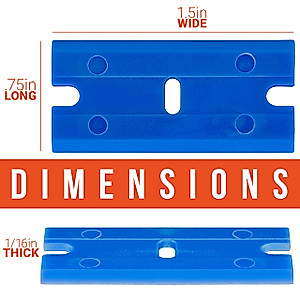TCP Global Scraper Set with 100 Piece Double Edge Plastic Razor Blades and (3) Scraper Tool Utility Knife Holders for Glass, Removing Labels, Stickers and Detail window film graphics