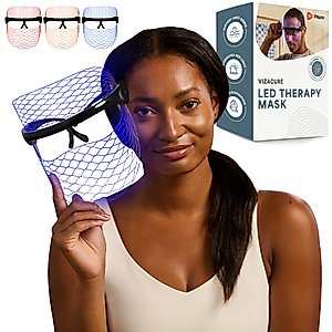 LifePro Red Light Therapy Face Mask - LED Light Therapy Mask with 3 Colors for Face - Portable Skin Care Device for At-Home Facials