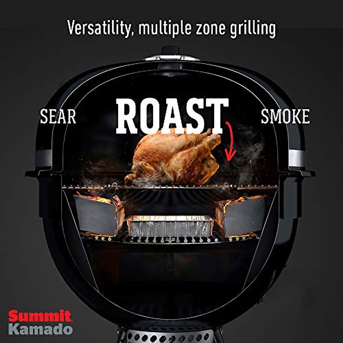 Weber Summit Kamado E6 Charcoal Grill, Black