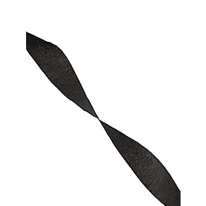 BLACK and WHITE Crepe Paper Streamers (2 Rolls Each Color) MADE IN USA!