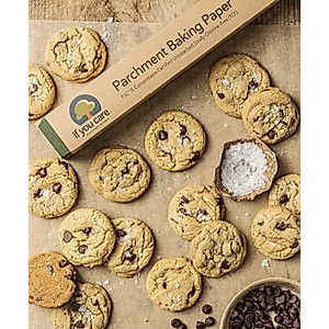 If You Care Parchment Baking Paper 70 Sq Ft Roll, Unbleached, Chlorine Free, Greaseproof, Silicone Coated, Standard Size, Fits 13 Inch Pans