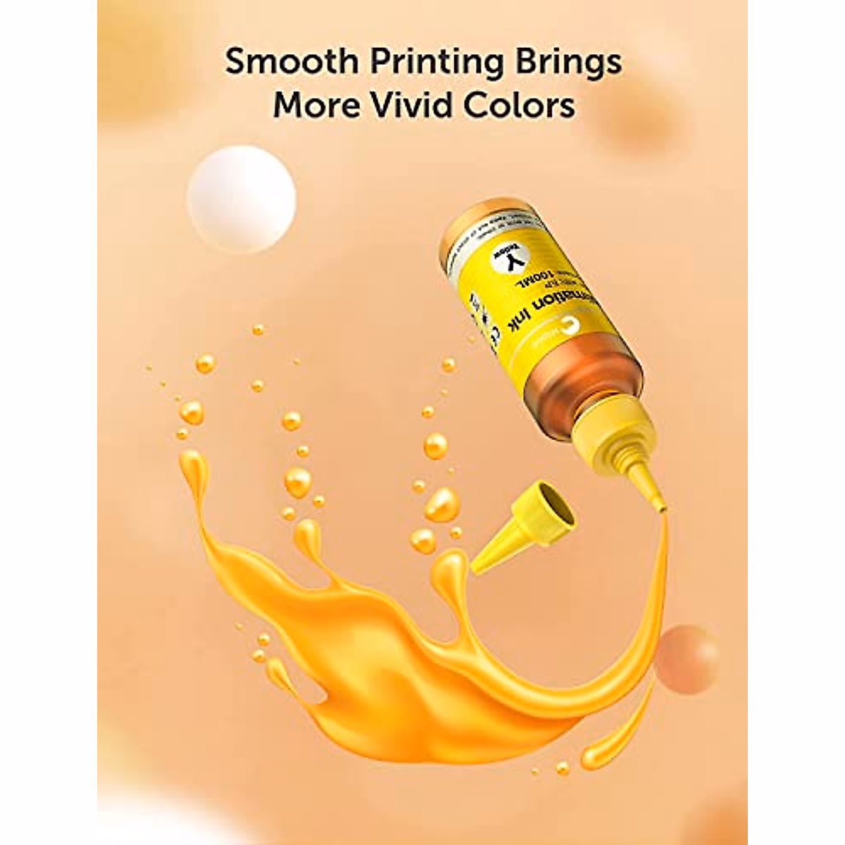 Hiipoo 500ML Sublimation Ink Refill for ET2400 ET-2720 ET-2760 ET-2800 ET-2803 ET-2850 ET-4800 ET-15000 ET-3760 Inkjet Printer Heat Press Transfer on Mugs T-Shirts Pillows (Upgrade Version)