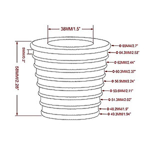 DGQ Patio Umbrella Cone Umbrella Wedge Plug for Patio Table Hole Opening 2-2.5 Inch (Brown,2Packs)