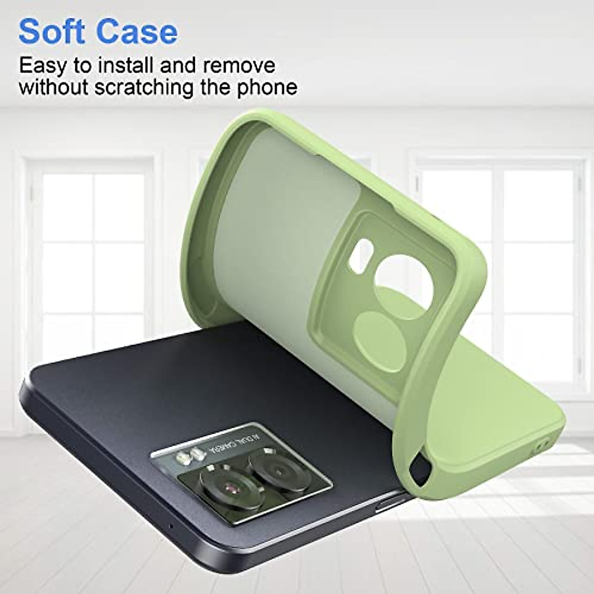 Foluu Silicone Case for OnePlus Nord N300, Liquid Gel Rubber Bumper Case with Soft Microfiber Lining Cushion Slim Hard Shell Shockproof Protective Cover for OnePlus Nord N300 5G 2022 (Green)